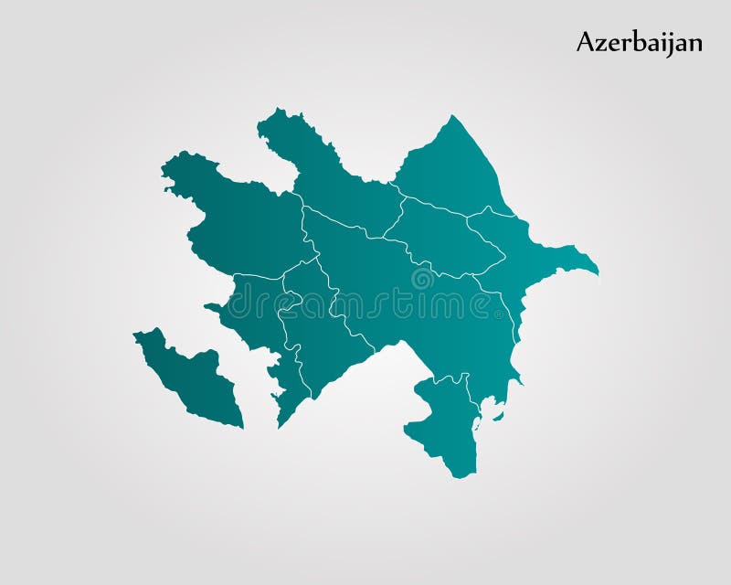 Map of Azerbaijan stock illustration. Illustration of education - 103891002
