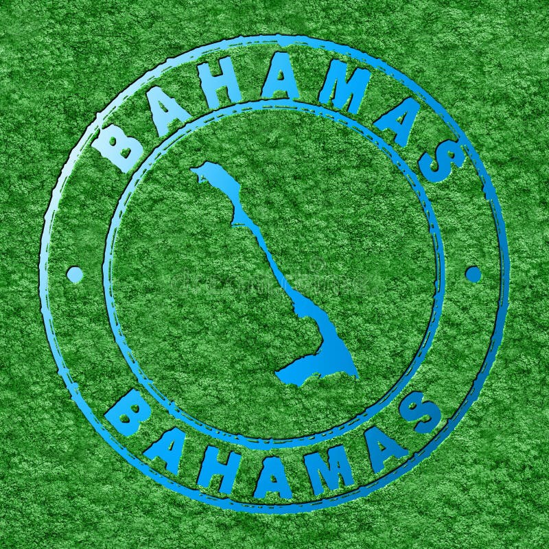 Map of Bahamas, Forest with Water Map Stock Illustration - Illustration ...