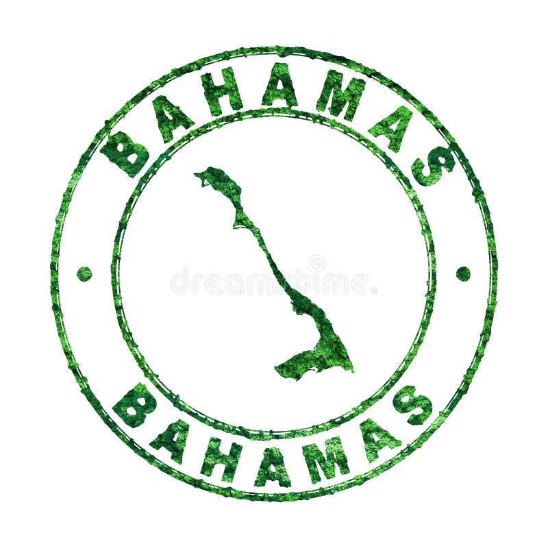 Map of Bahamas, Postal Stamp, Sustainable Development, CO2 Emission ...