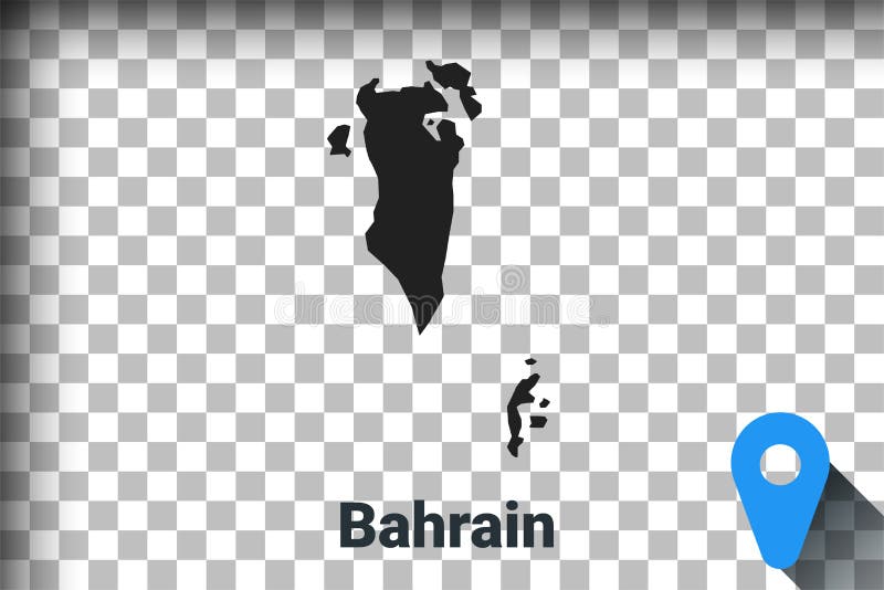 Bahrain Map, Black and White Detailed Outline Regions of the Country ...