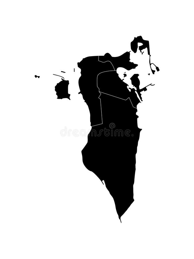 Map of Bahrain High-Res Vector Silhouette and Outline Graphic Stock ...