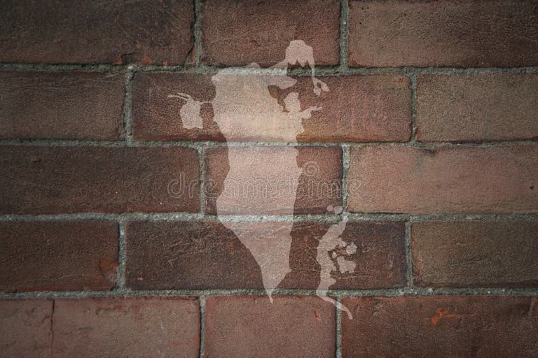 Map of Bahrain on a Old Brick Wall Stock Image - Image of adventure ...