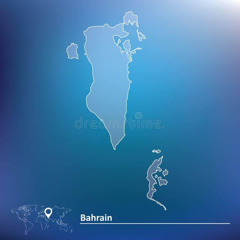 Map of Bahrain stock vector. Illustration of vector - 125148218