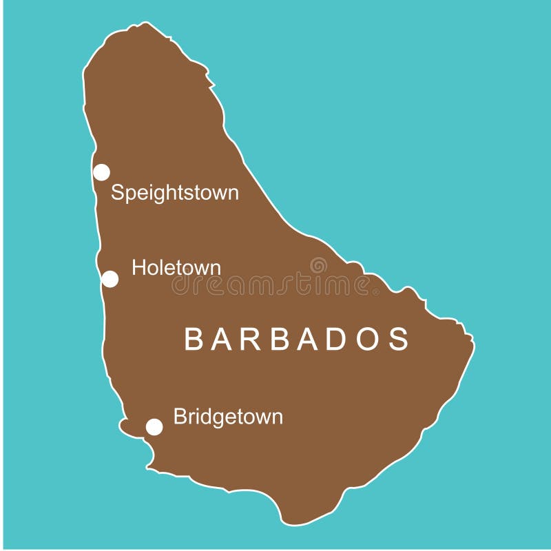 Map of Barbados stock vector. Illustration of navigation - 305339672