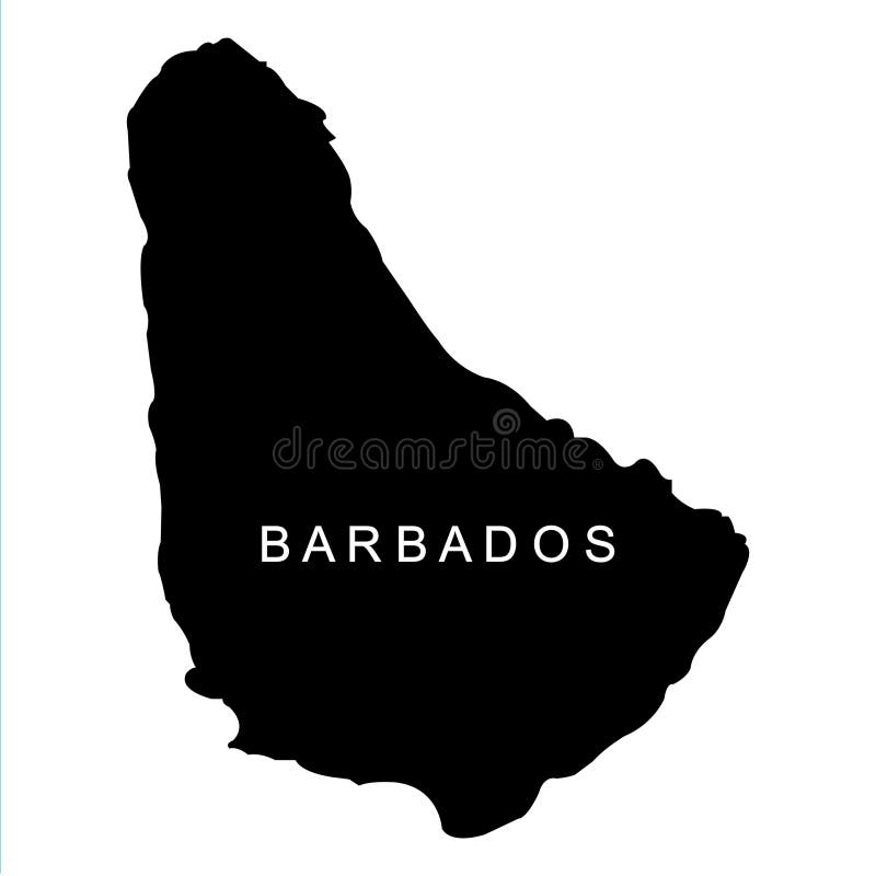 Map of Barbados stock vector. Illustration of white - 305339675