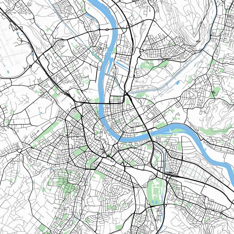 The map of Basel. stock illustration. Illustration of circle - 306088984
