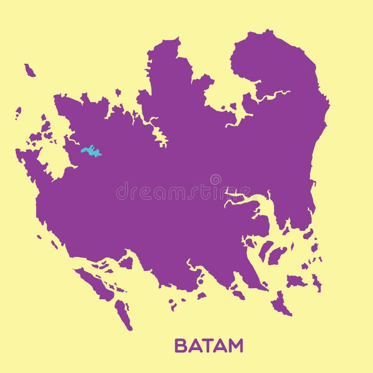 Map of Batam. Vector Illustration Decorative Design Stock Vector ...