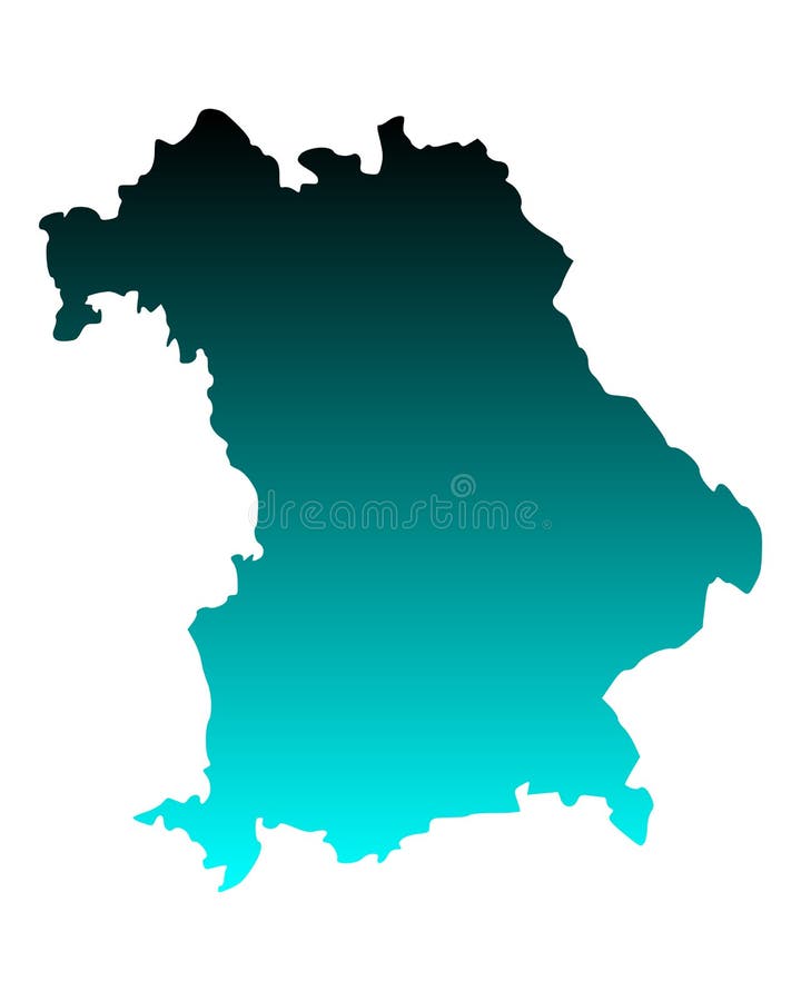 Map of Bavaria stock vector. Illustration of travel, bavaria - 90489683