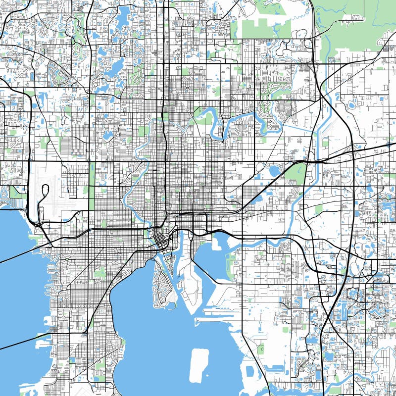 Tampa Map Stock Illustrations – 308 Tampa Map Stock Illustrations ...