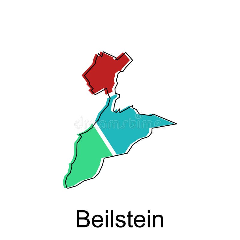 Map of Beilstein Vector Colorful Geometric Design Template, National ...