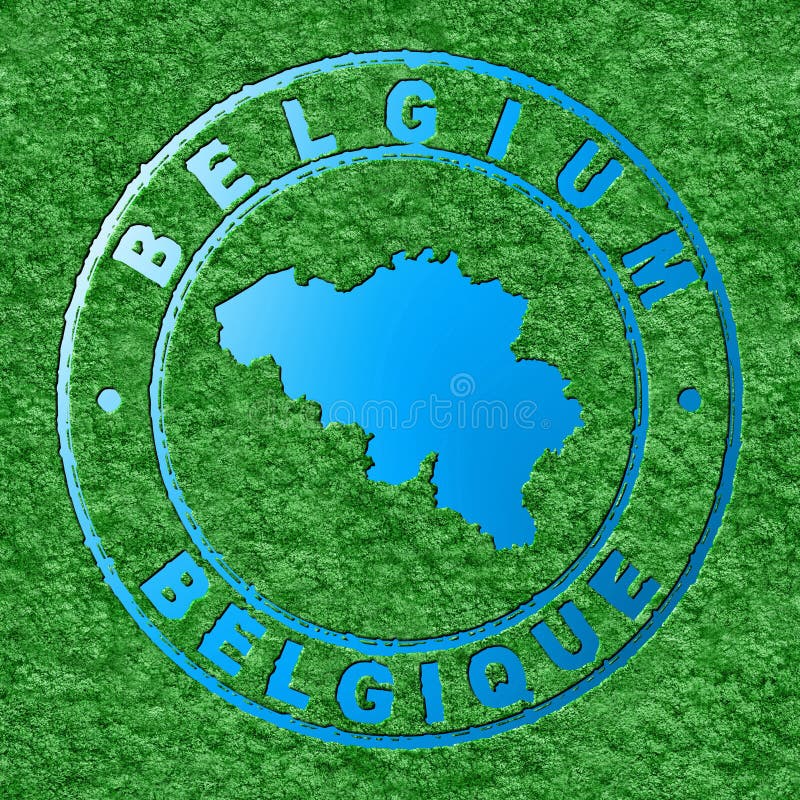 Map of Belgium, Forest with Water Map Stock Illustration - Illustration ...