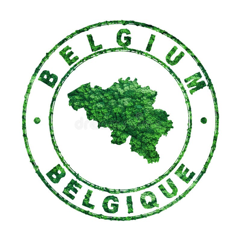 Map of Belgium, Environment Concept, Co2 Emission Concept Stock ...