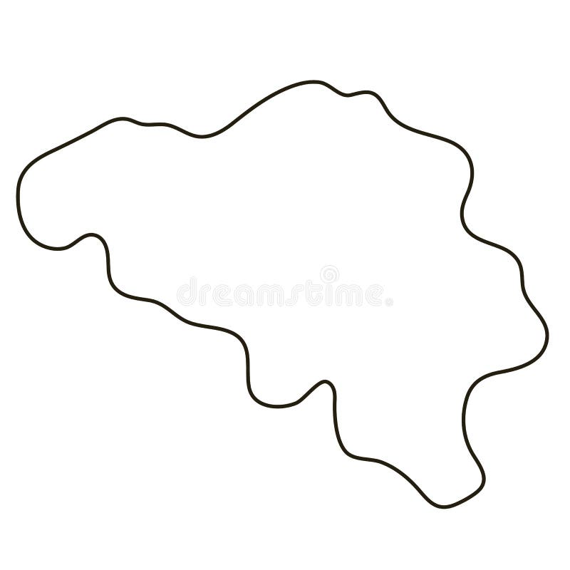 Map of Belgium. Simple Outline Map Vector Illustration Stock Vector ...