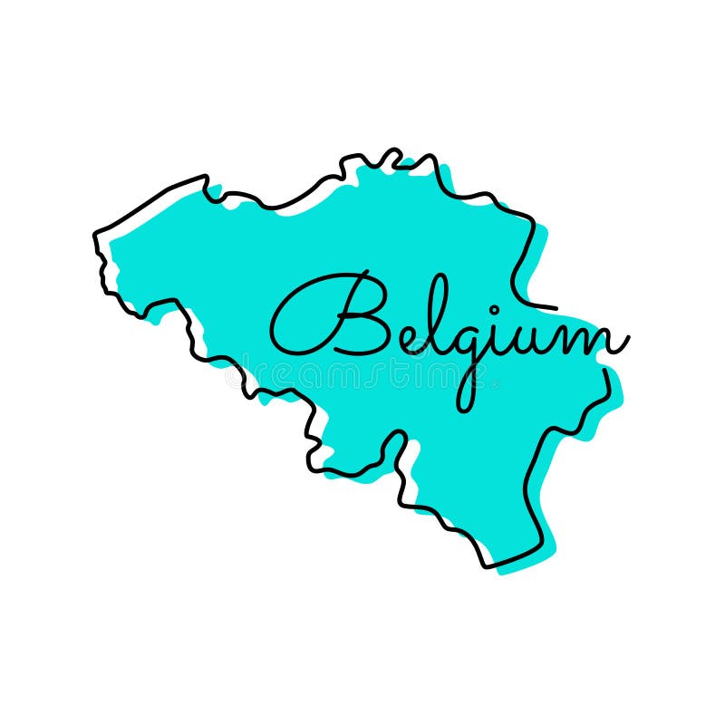 Map of Belgium Vector Design Template. Stock Vector - Illustration of ...