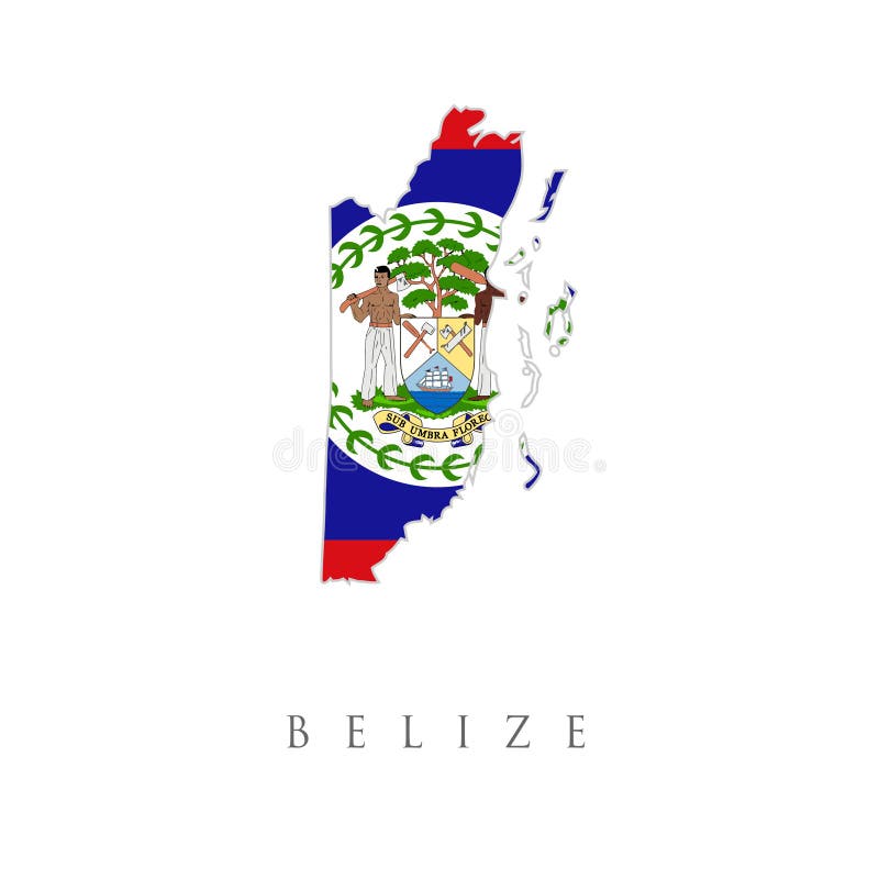 Map of Belize with Flag. Belize Map Border with Flag Vector. Belize Country Flag Inside Map ...