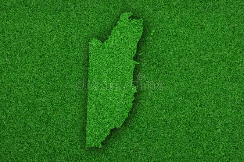 Map of Belize on Green Felt Stock Illustration - Illustration of shadow ...