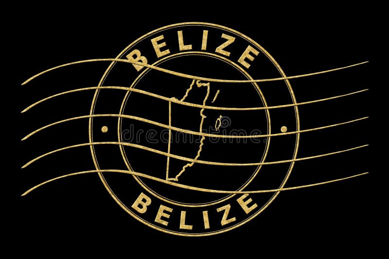 Map of Belize, Postal Passport Stamp, Travel Stamp Stock Illustration ...