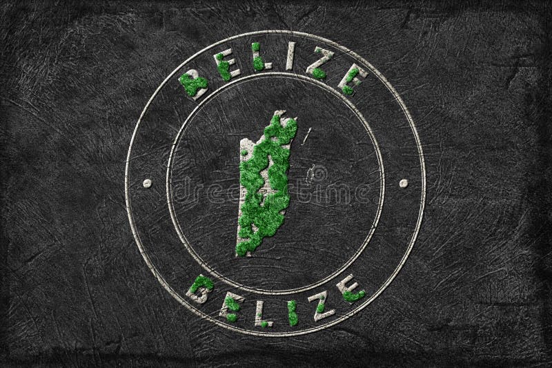 Map of Belize Reforestation Green Agenda Stock Illustration ...