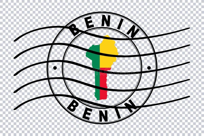 Map of Benin, Postal Passport Stamp, Travel Stamp Stock Illustration ...