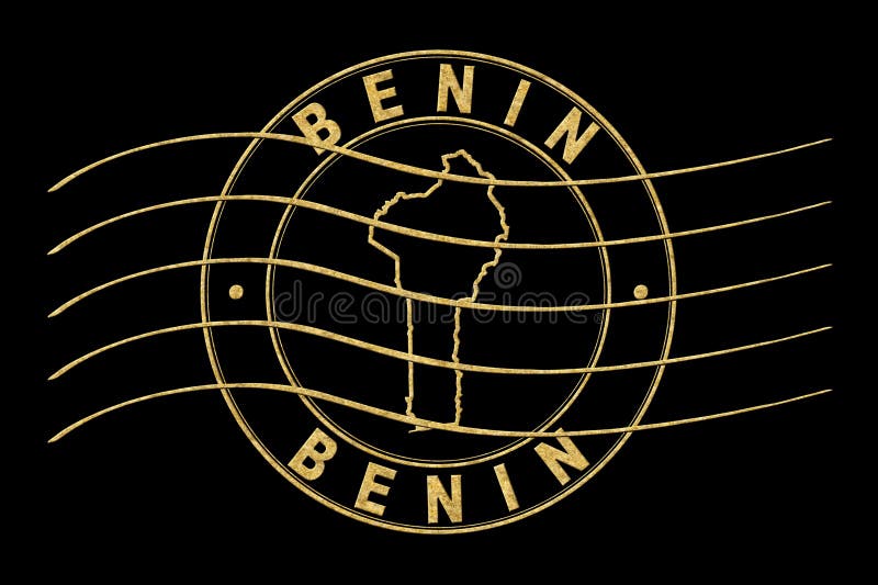 Map of Benin, Postal Passport Stamp, Travel Stamp Stock Illustration ...