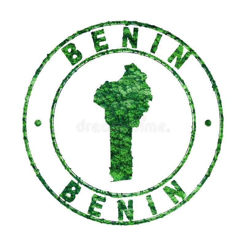 Map of Benin, Postal Stamp, Sustainable Development, CO2 Emission ...