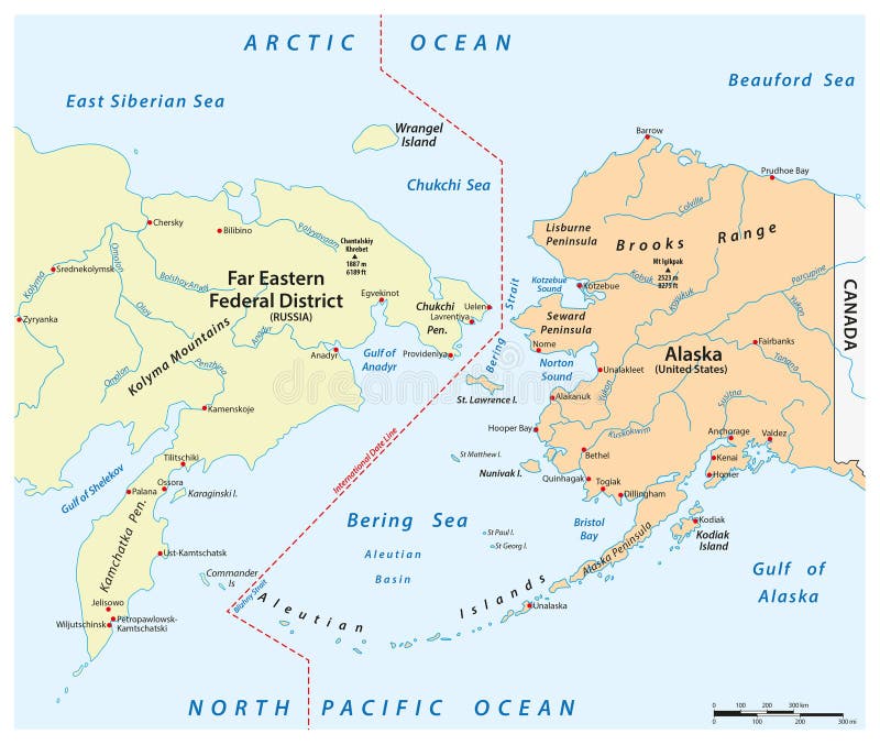 Alaska Russia Map Stock Illustrations – 296 Alaska Russia Map Stock ...