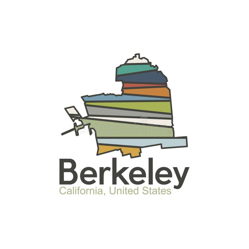 Map of Berkeley City Modern Creative Design Stock Vector - Illustration ...