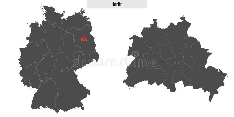 Map of Berlin State of Germany Stock Vector - Illustration of texture ...