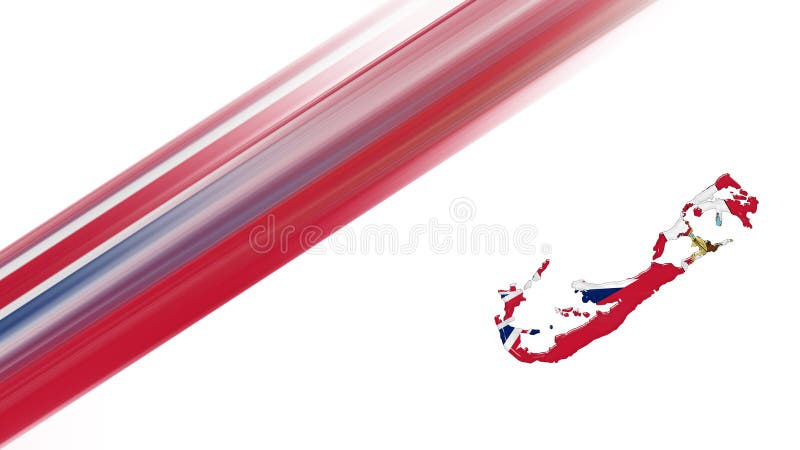 Map of Bermuda, flag map stock illustration. Illustration of borders ...