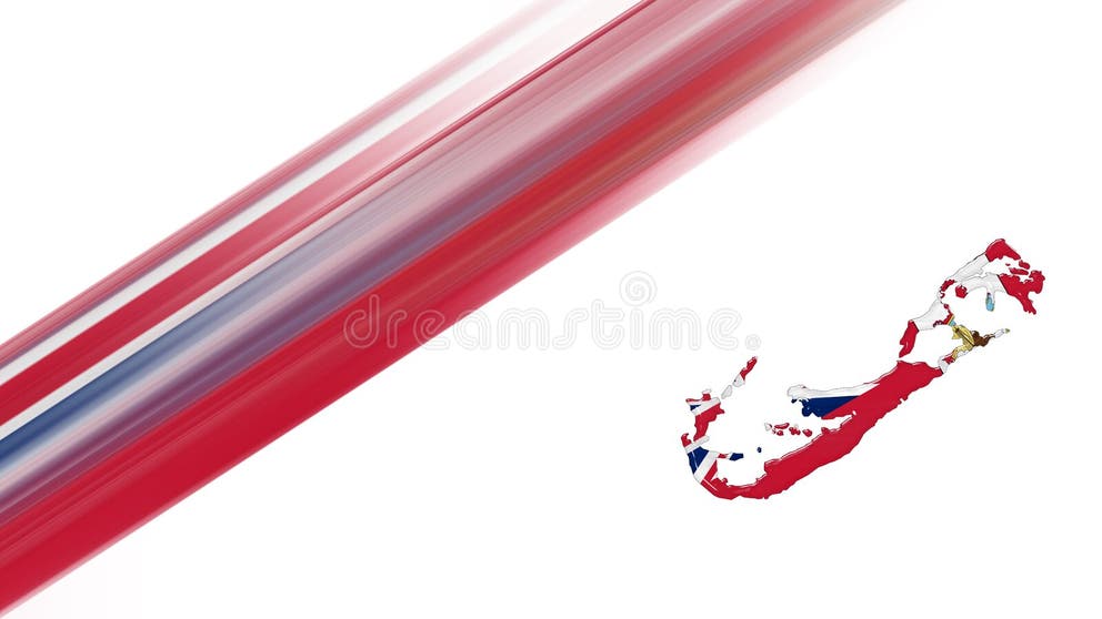 Map of Bermuda, flag map stock illustration. Illustration of borders ...