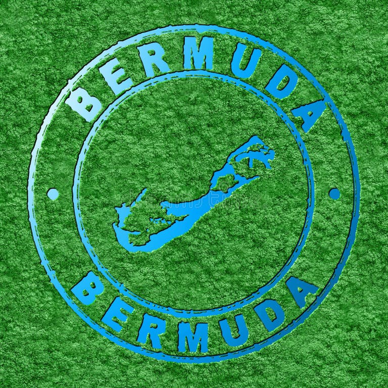 Map of Bermuda, Forest with Water Map Stock Illustration - Illustration ...