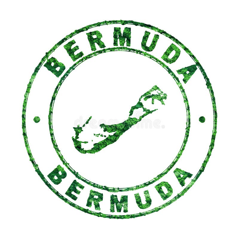 Map of Bermuda, Postal Stamp, Sustainable Development, CO2 Emission ...