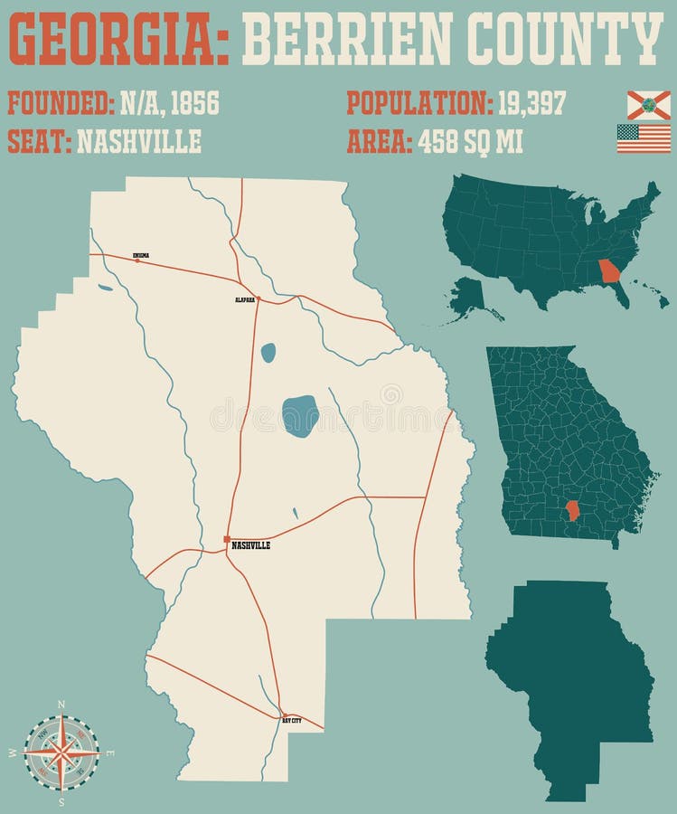 Berrien Map Stock Illustrations – 18 Berrien Map Stock Illustrations ...
