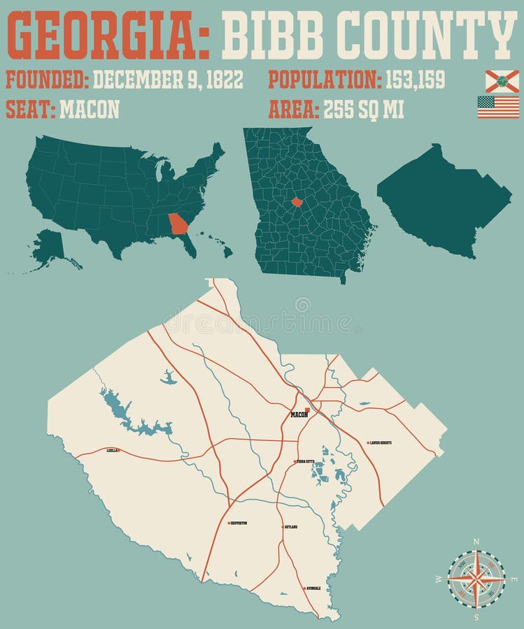 Bibb Map Stock Illustrations – 36 Bibb Map Stock Illustrations, Vectors ...