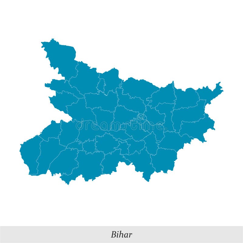 Map of Bihar is a State of India with Districts Stock Vector ...