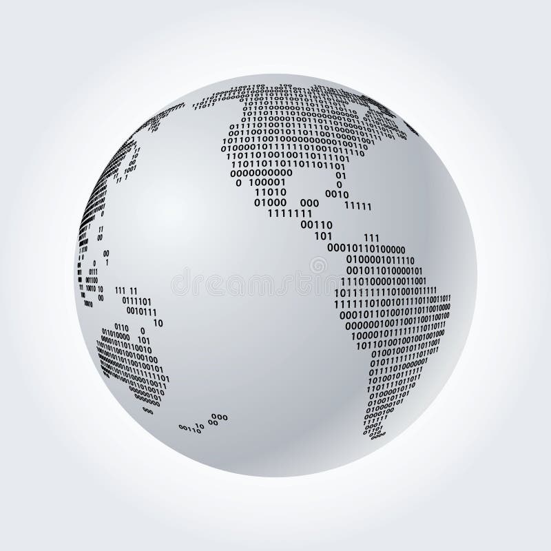 Map world binary stock vector. Illustration of australia - 96180246