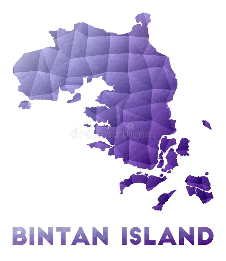 Map of Bintan Island with Beautiful Gradients. Stock Vector ...