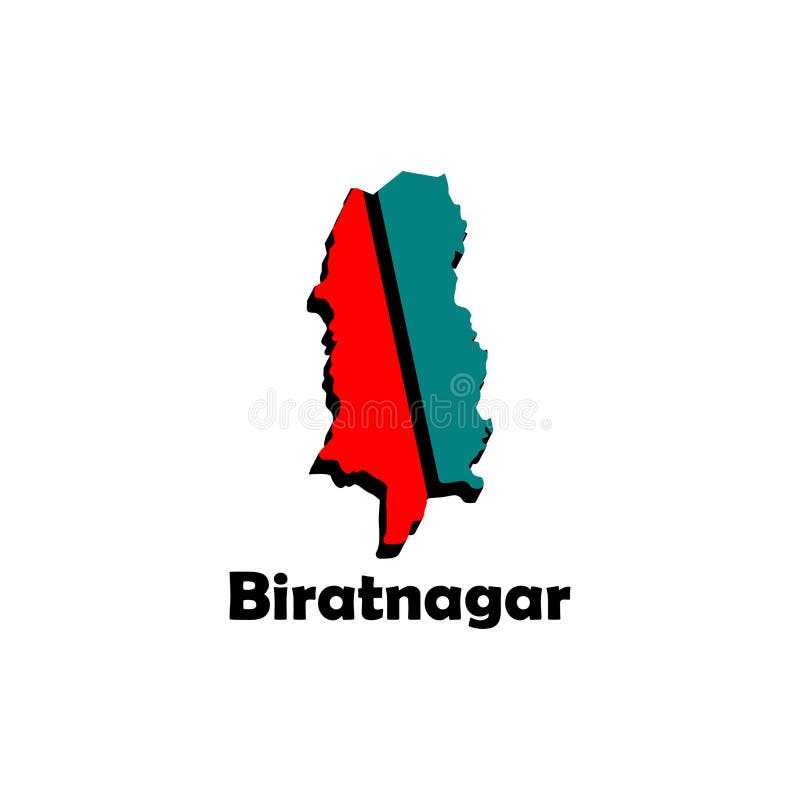 Map of Biratnagar Vector Design Template, National Borders and ...