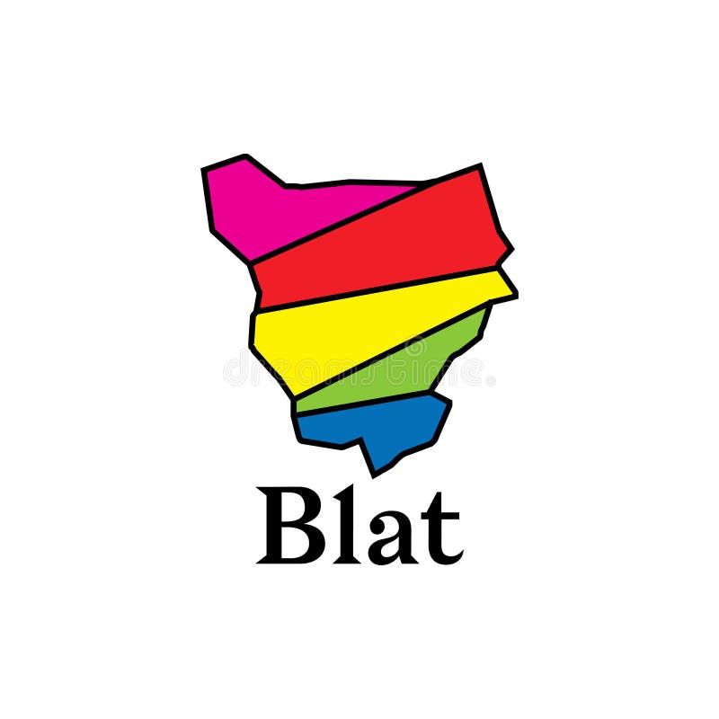Map of Blat, Colorful Design Creative Design Template, World Map Vector ...