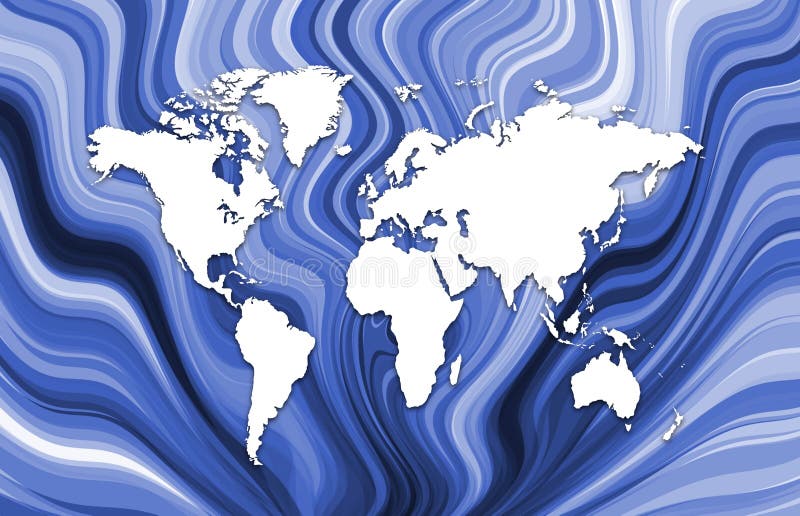 Map On Blue Picture. Image: 4788526