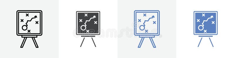 Map on Board Icon Vector Set Use for Web Ui or App Stock Vector ...