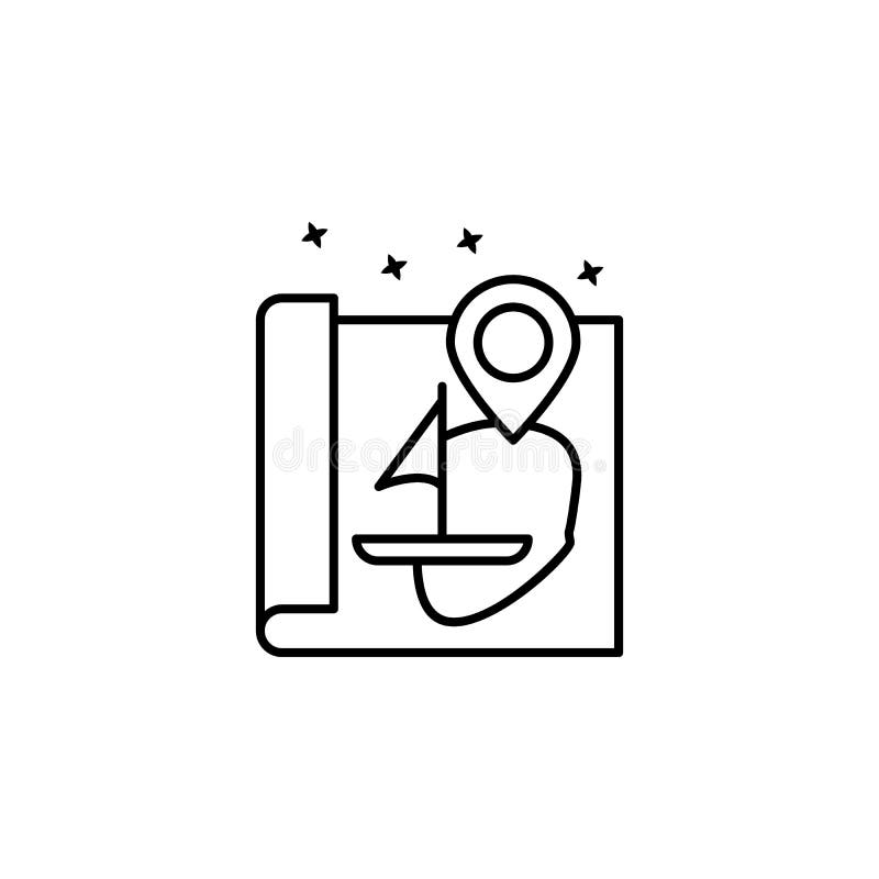 Map Boat Navigator Icon. Element of Maps and Navigator Icon Stock ...