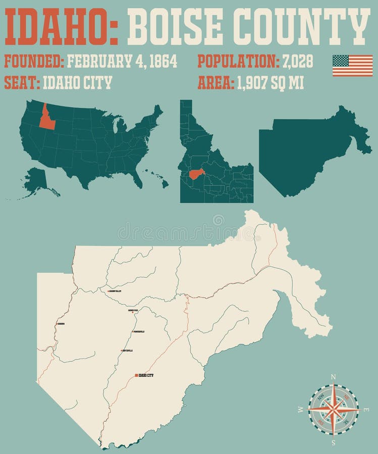 Boise County, Idaho U.S. County, United States of America, USA, U.S ...