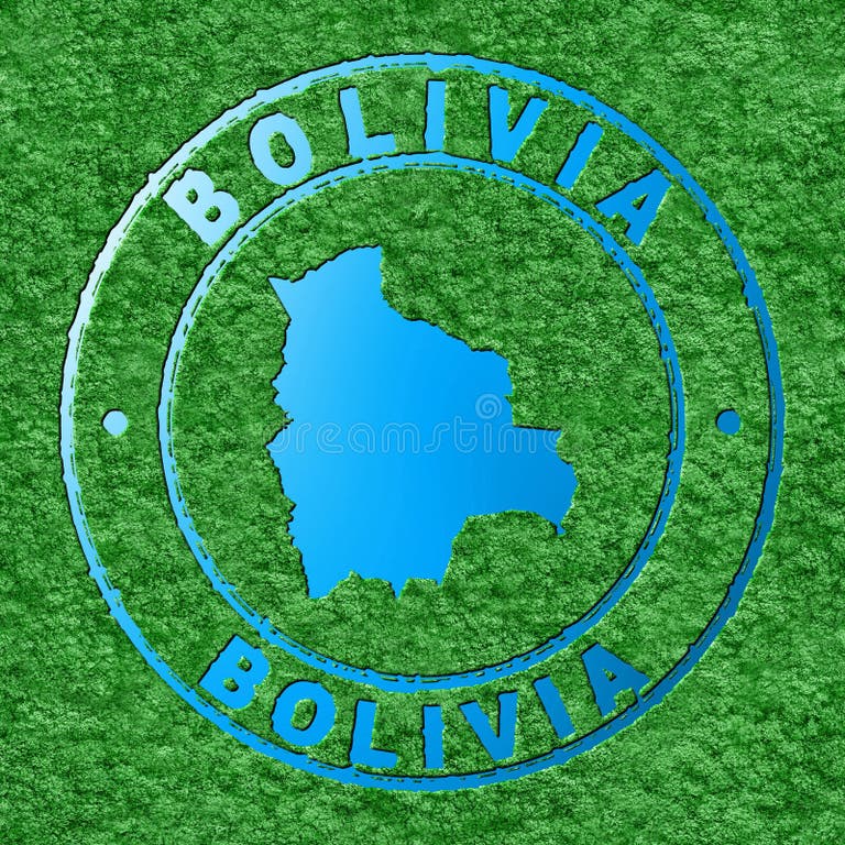 Map of Bolivia, Forest with Water Map Stock Illustration - Illustration ...