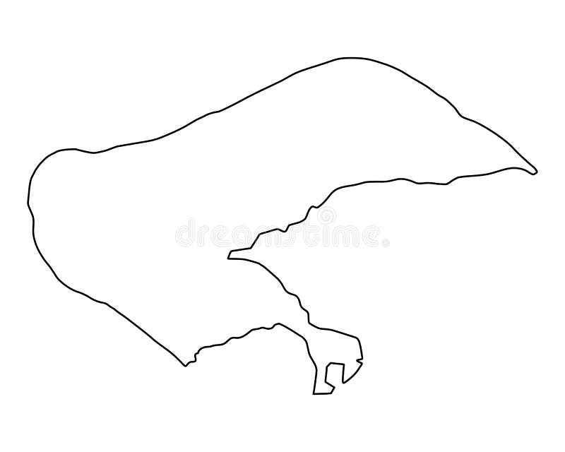 Map of Borkum stock vector. Illustration of contour, island - 90098644