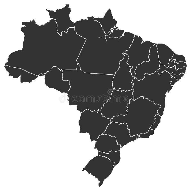 Map of Brazi stock vector. Illustration of background - 93260524