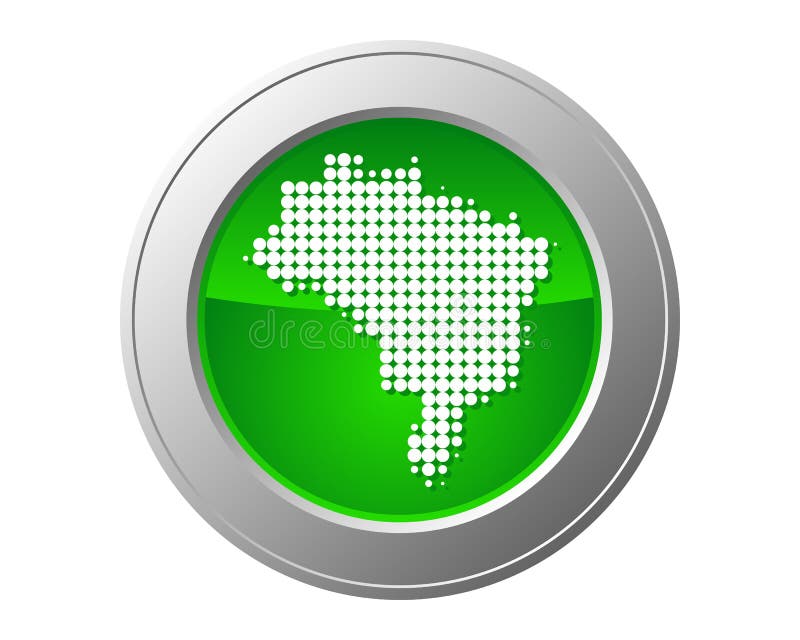 Map of Brazil button stock illustration. Illustration of computer ...