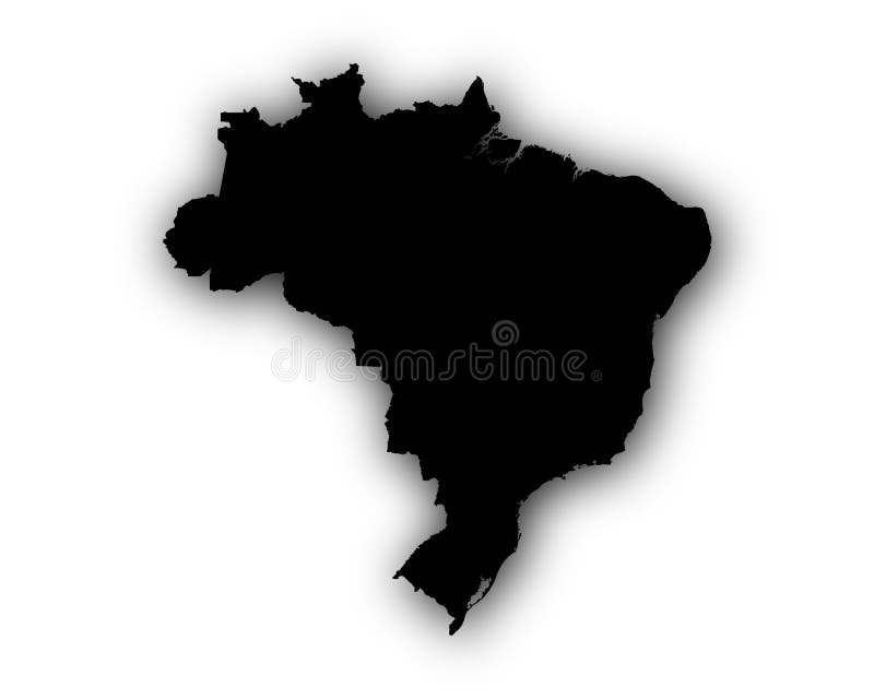 Brazil Map - High Detailed Blue Map with Counties/regions/states of ...