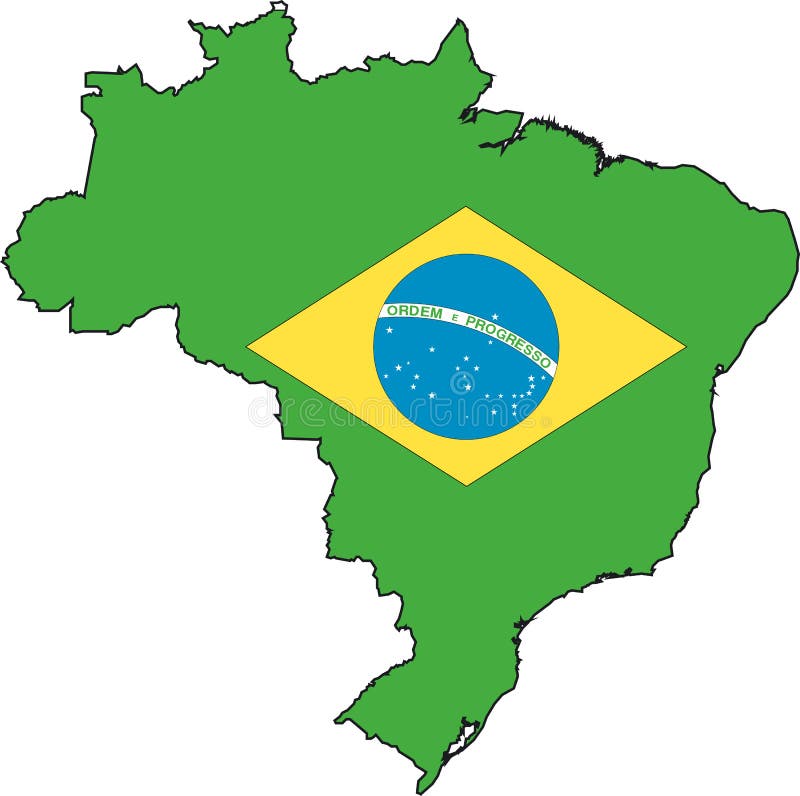 Map Brazil-Vector stock vector. Illustration of banner - 3617588
