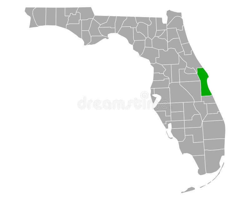 Florida Brevard County Map Stock Illustrations – 25 Florida Brevard ...